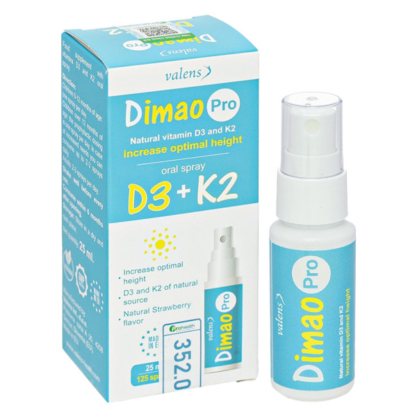 Dimao Pro Oral Spray D3 K2 - Bổ Sung Vitamin D3 K2 Dạng Xịt, Hỗ Trợ Trẻ ...