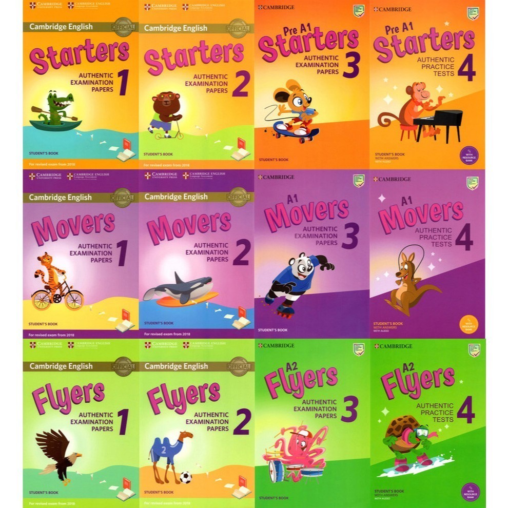 Sách - Combo Cambridge English Starters, Movers, Flyers Authentic ...