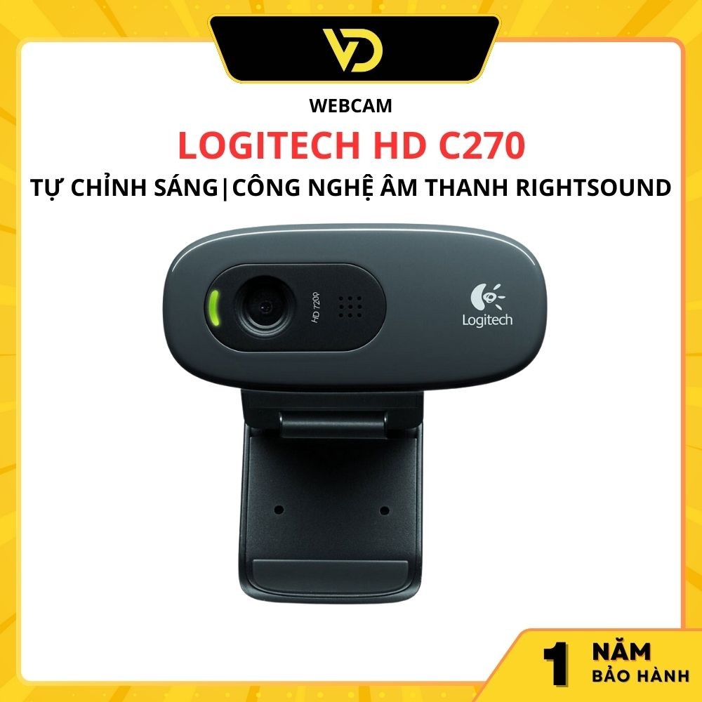 WEBCAM LOGITECH HD C270 NEW CHÍNH HÃNG BẢO HÀNH 1 NĂM | Shopee Việt Nam