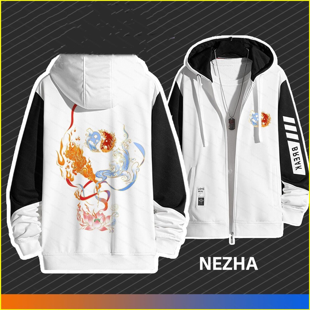 Gn natra NE ZHA 2 Aobing Spirit Orb Demon Pill Vẽ Tay Áo Hoodie Cá Tính ...