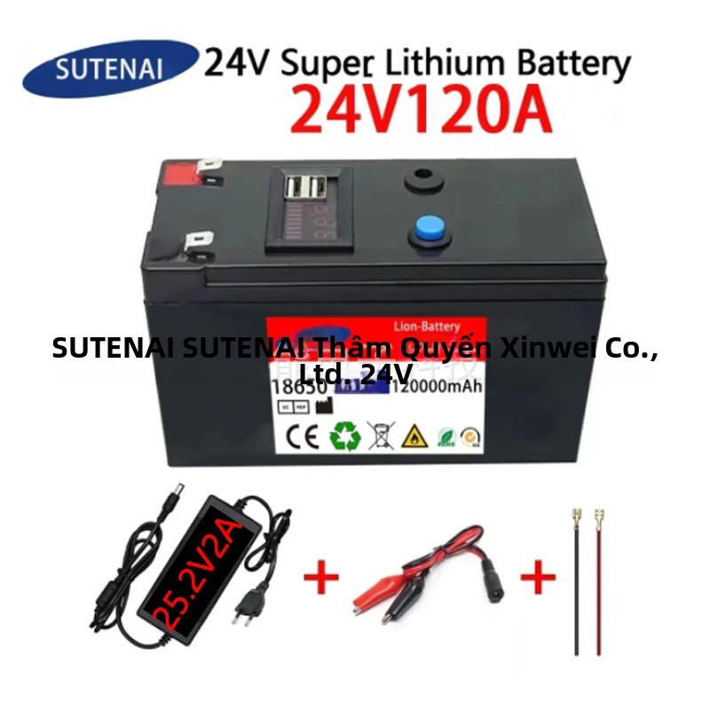 Pin 24V Pin 120Ah Pin cho xe điện Pin Pin Mặt Trời Pin Sạc Ngoài TrờiXe ...