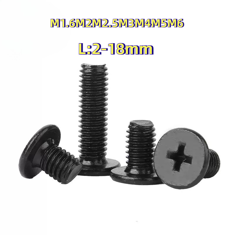 [Zy02-xs-z] Ốc vít inox 304 Đen đầu pake dẹp mỏng phẳng M1.6 M2M2.5 M3M4M5M6 | Shopee Việt Nam