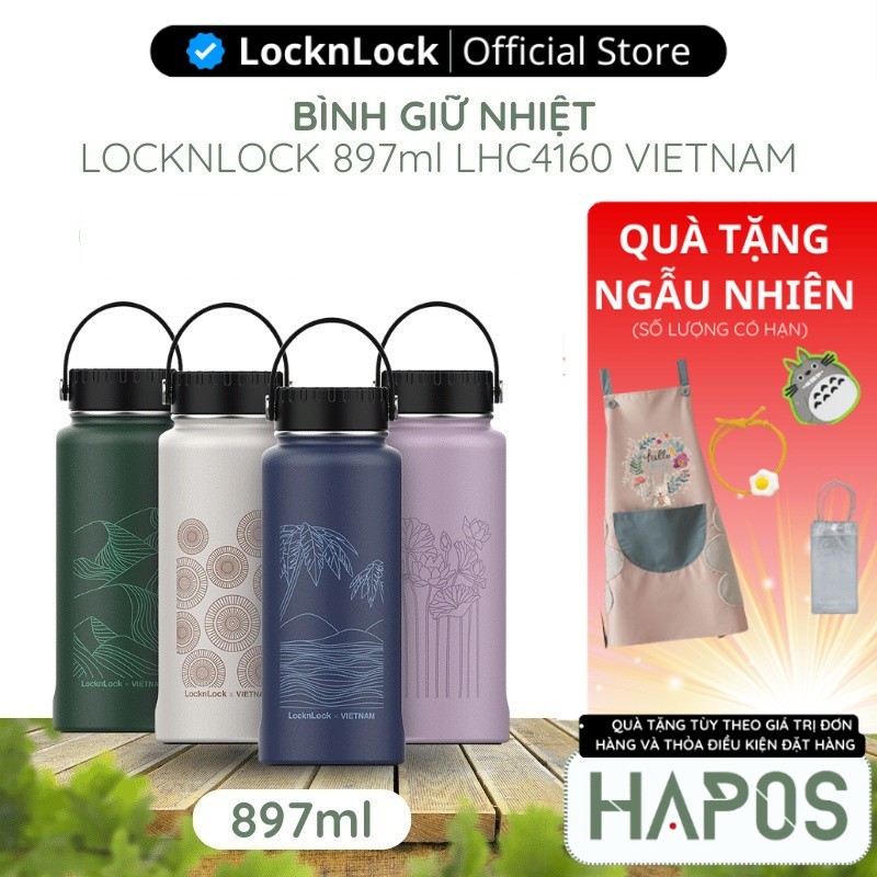 Bình giữ nhiệt 897ml Vietnam Edition LocknLock Chính hãng LHC4160 giữ ...