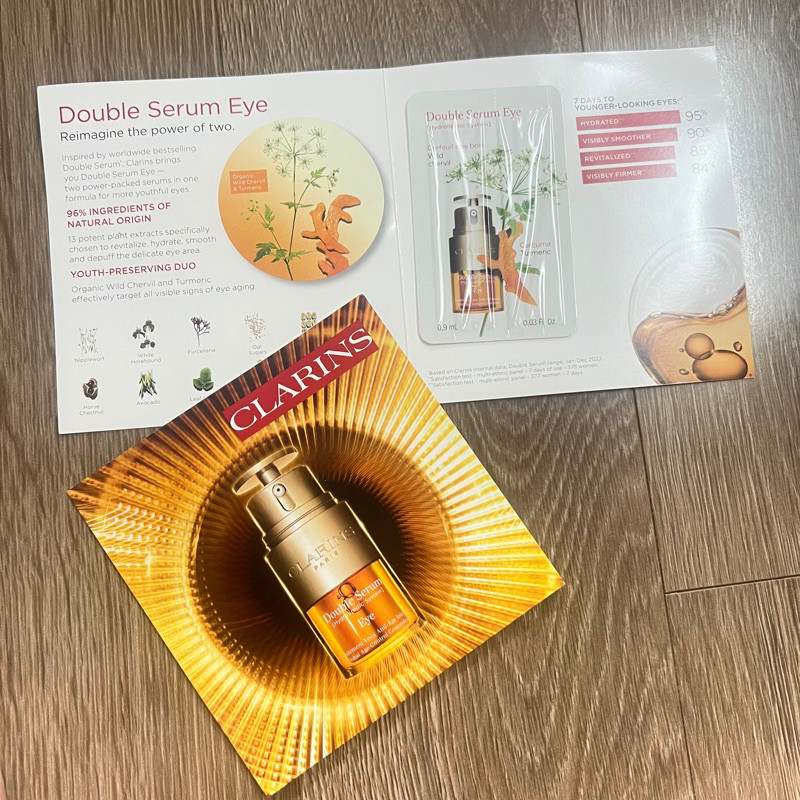 [sample 0.9ml] Mẫu thử Serum dưỡng Mắt Clarins Double Serum Eye ...