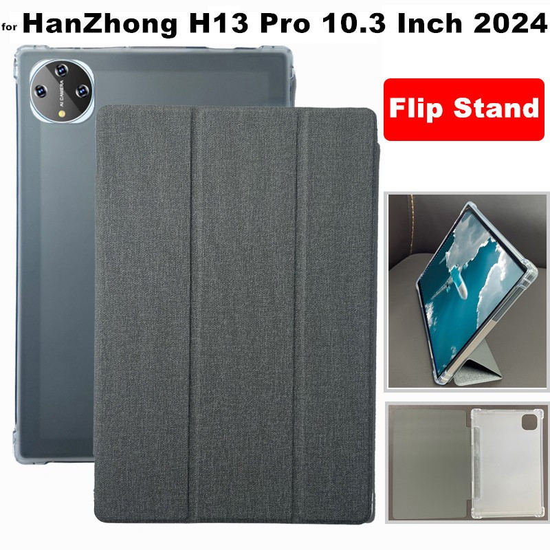 Dành cho HanZhong H13 Pro 10.3 Inch 2024 Vỏ lật giả da có chức năng ...