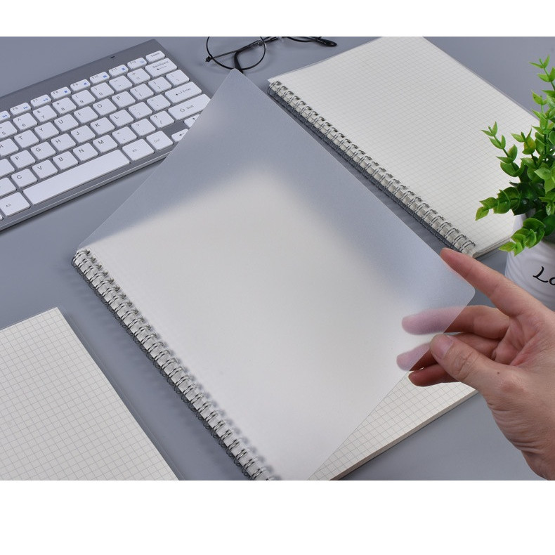 Sổ lò xo Caro A4 - A5 - A6 (ô 5x5) 160 trang - Sổ lò xo kép bìa nhựa ...