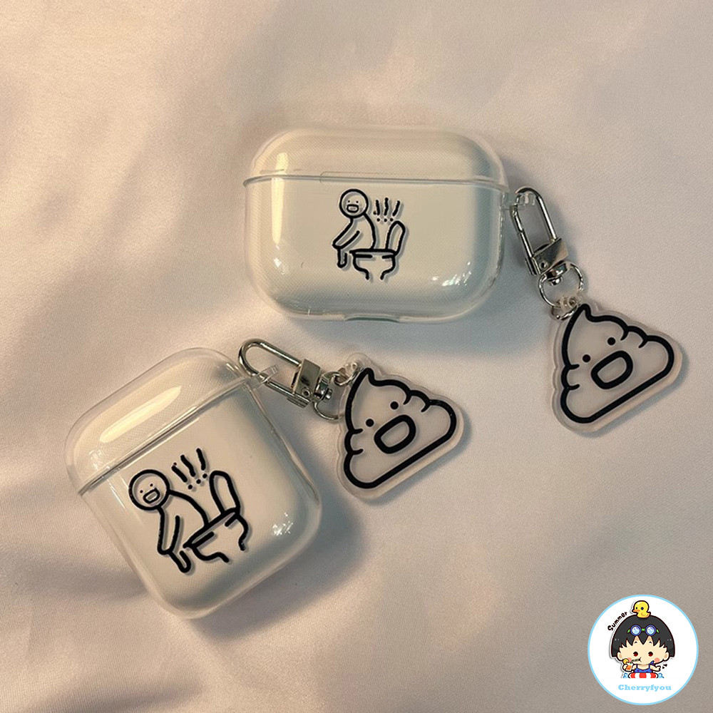 Funny Line Toilet Poop Mặt dây chuyền Tai nghe cho Airpods 1 2 3 4 Pro ...