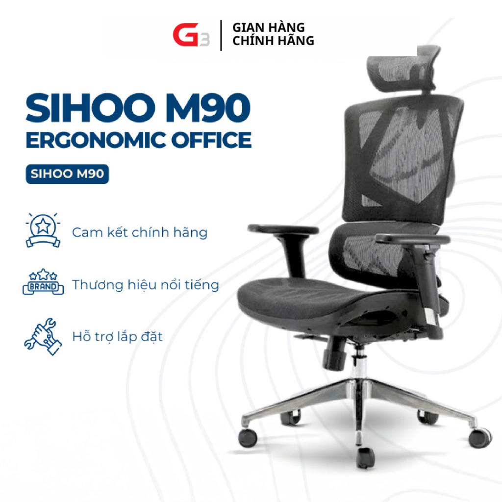 [NHẮN SHOP ĐỂ ĐƯỢC FREESHIP] Ghế công thái học Sihoo M90c chính hãng ...