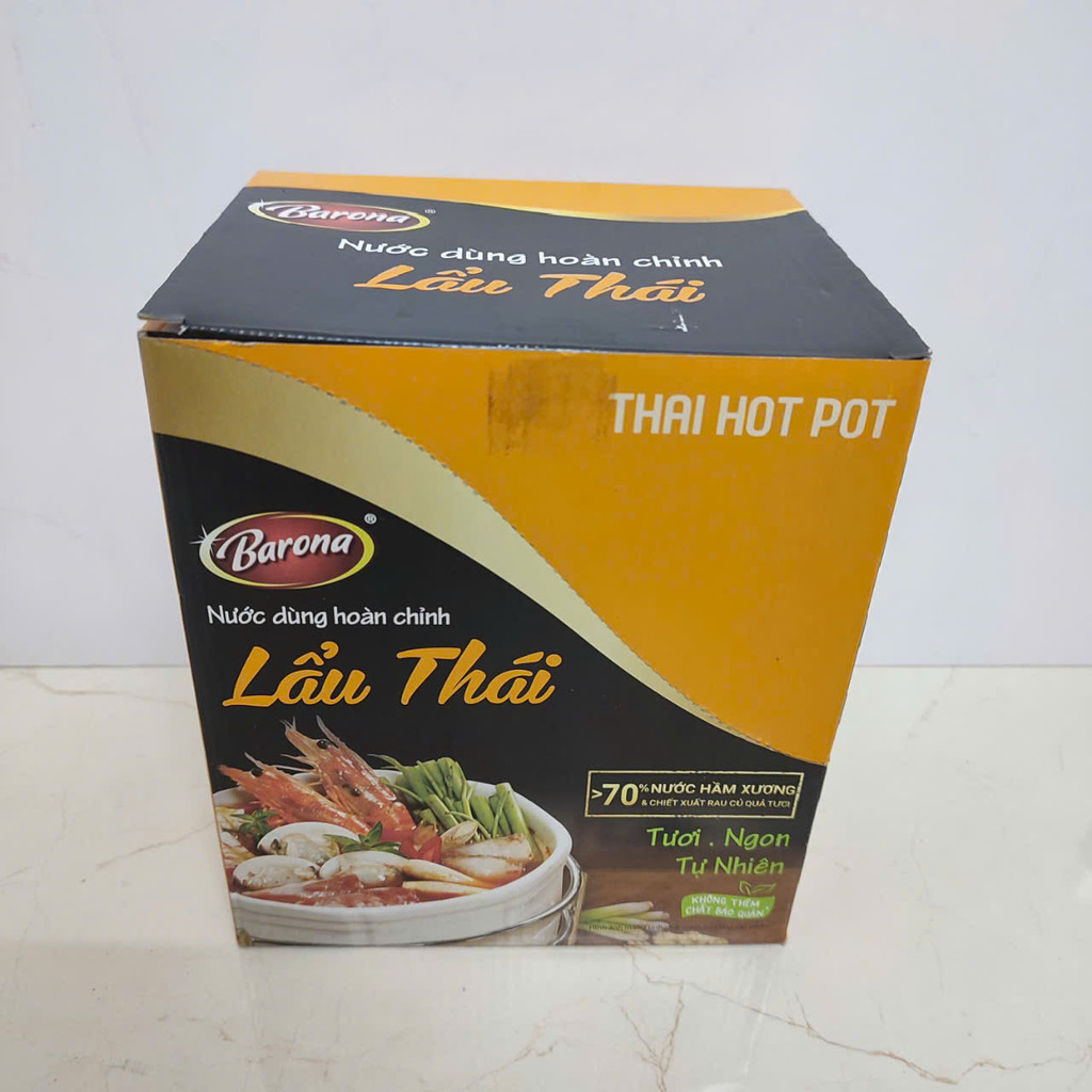 Thùng 10 gói nước dùng hoàn chỉnh Barona - Lẩu Thái 180g | Shopee Việt Nam