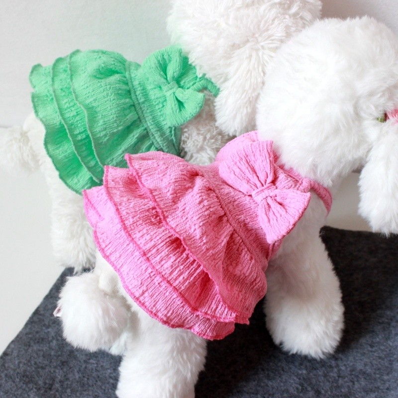 Thú Cưng Nhỏ Chó Teddy Bichon Chó Mèo Quần Áo Xuân Hè Mỏng Phong Cách Thoáng Khí Công Chúa Bánh ...