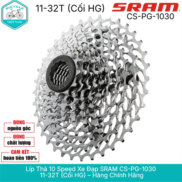 Líp Thả 10 Speed Xe Đạp SRAM CS-PG-1030 11-32T (Cối HG) – Hàng Chính ...
