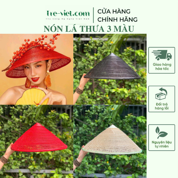 (Tặng Dây Đeo) Nón Lá Đan Bằng Nan TRe Thưa Chụp ảnh Áo Dài, Nón Lưới ...