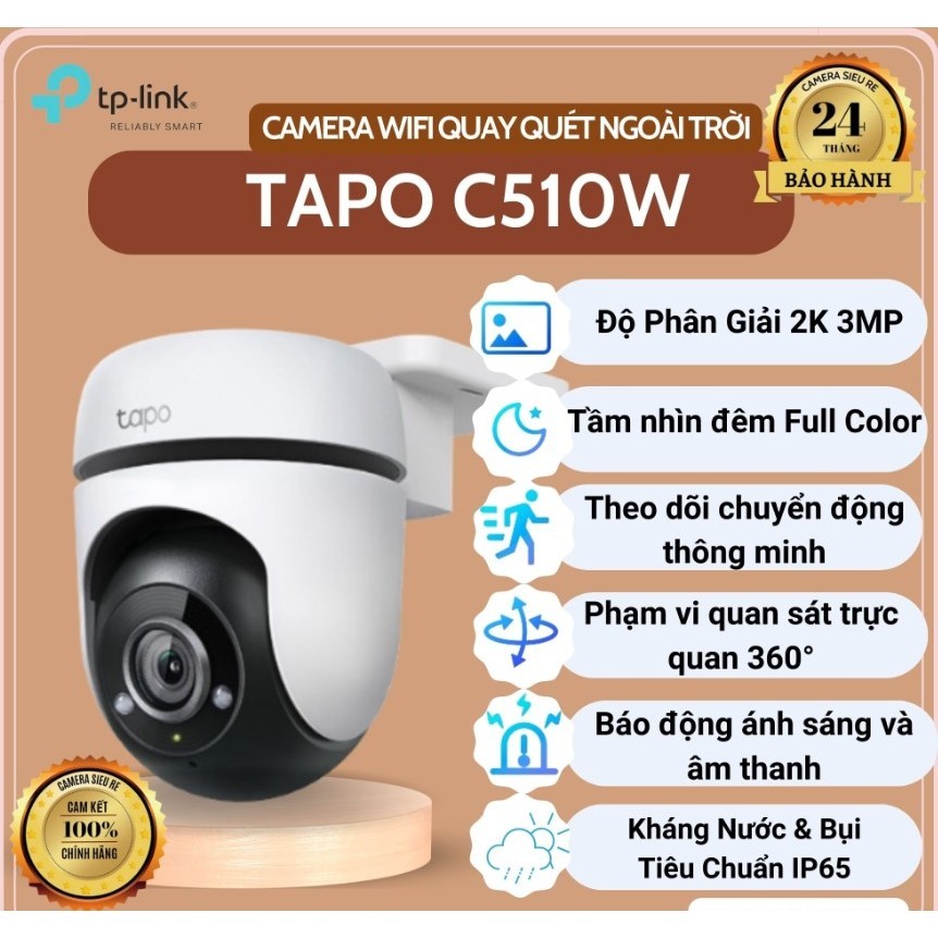 Camera WiFi TP-Link Tapo C520 / C510 / TC40 / C500 2K/ FullHD, Xoay 360 ...