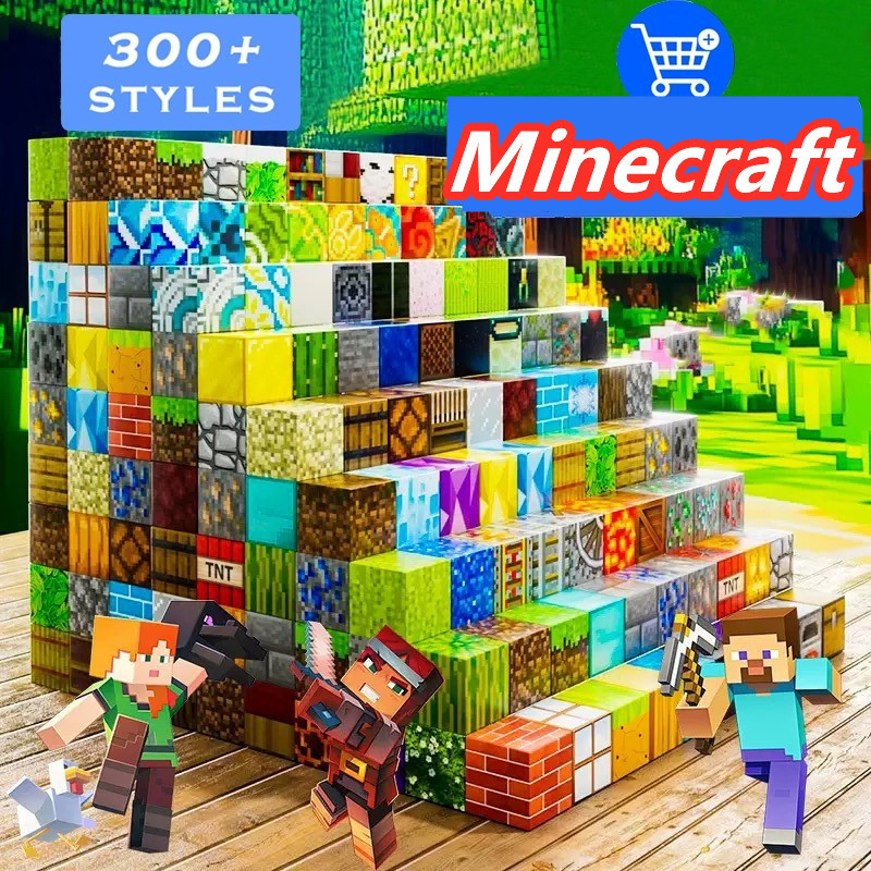 nam châm minecraft 100 khối khối minecraft nam châm | Shopee Việt Nam