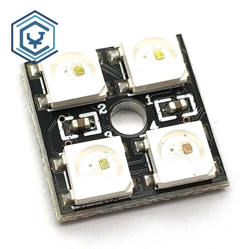 1 CÁI / 3 CÁI W2812B 4 chữ số Mô-đun LED đủ màu WS2812B-4 RGB LED ...