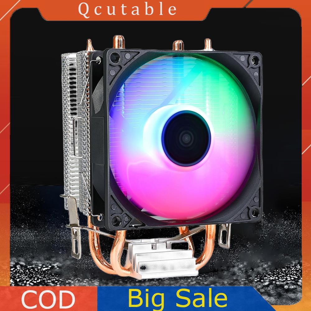Rgb CPU Cooler 2 Ống Nhiệt 9cm CPU Quạt Làm Mát Phụ Kiện Máy Tính Cho ...