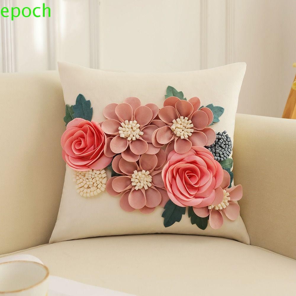 Hộp đựng gối thêu EPOCH, Vỏ gối chắp vá hoa 3D mềm hoạt hình, Vỏ gối ...