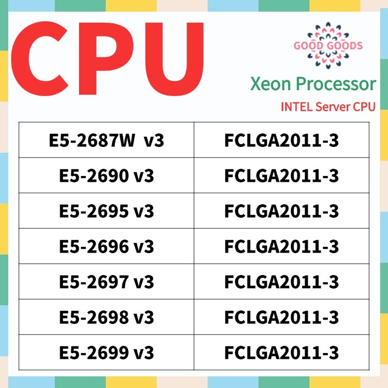 E5-2687wv3 E5-2690v3 E5-2695v3 E5-2696v3 E5-2697v3 E5-2697v3 E5-2698v3 ...
