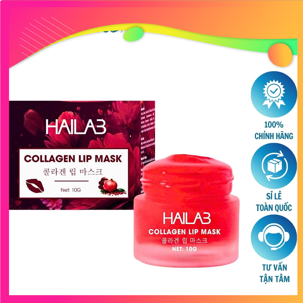 Son Dưỡng Lựu Đỏ Collagen Lip Mask Hailab Chính Hãng 10gr Thuần Chay Tự ...