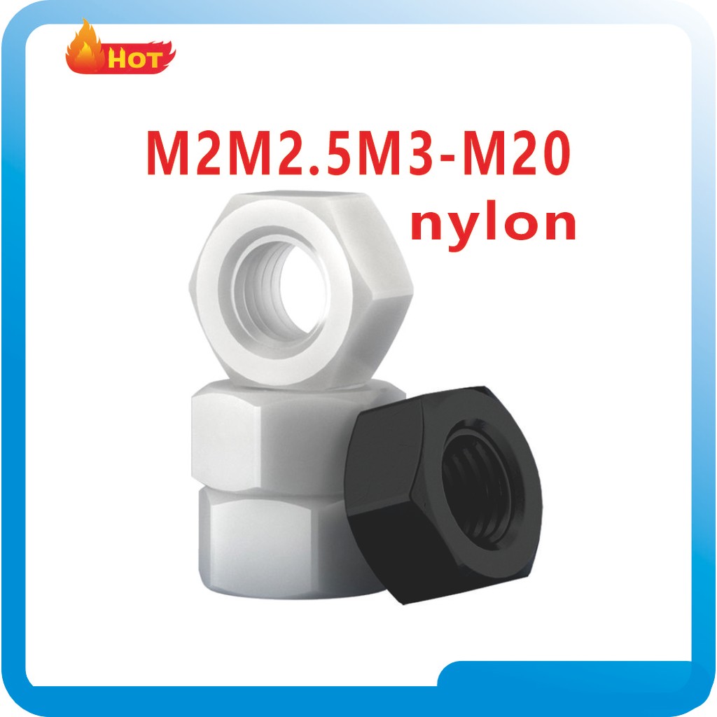 [Wdy] Đai ốc lục giác bằng nhựa Nylon trong suốt Đai ốc nhựa size M2M2.5M3-M20 | Shopee Việt Nam
