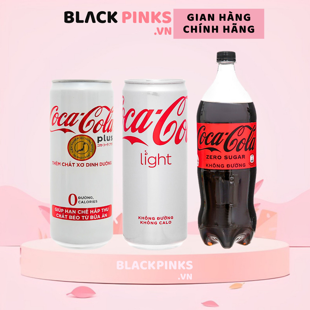 Thùng nước ngọt Coca Cola Light/Plus/Zero Sugar 24 lon 320ml/ 12 chai 1.5L | Shopee Việt Nam
