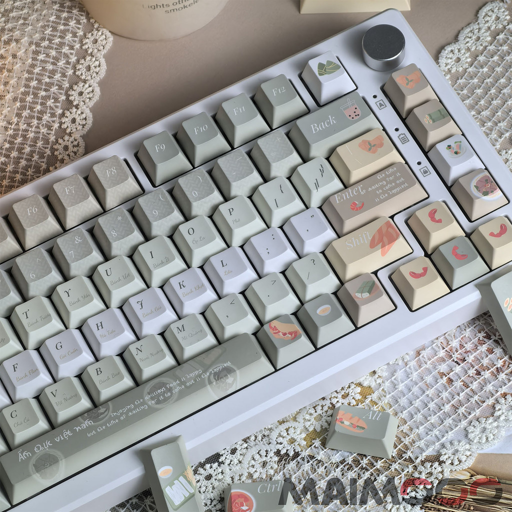Keycap Thực Phẩm Ngon Việt Nam Cherry / MOA Profile 127 Phím PBT ...