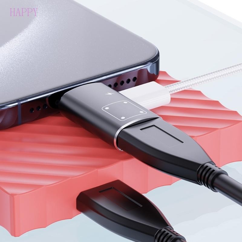 HAPPY USB A Type C Female sang USB C Bộ chuyển đổi OTG với cổng sạc 15W cho điện thoại 15 14 Bộ ...