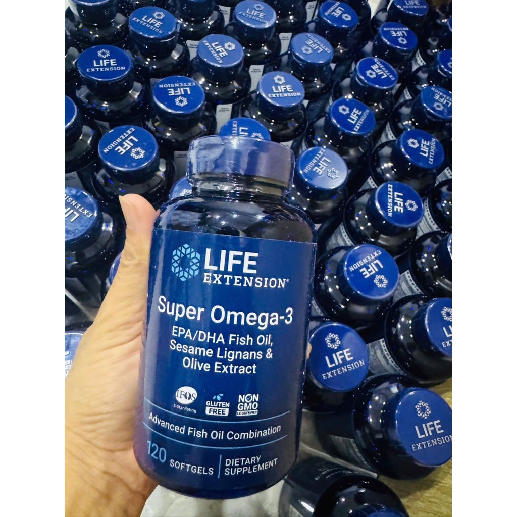 FISH OIL - LIFE EXTENSION - SUPER OMEGA-3 - 120 viên dầu cá hàm lượng EPA DHA cao hỗ trợ sức ...