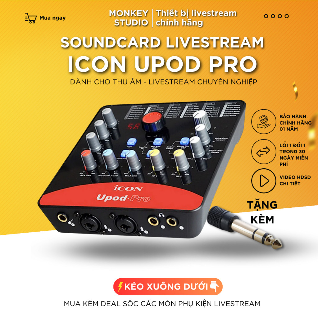 Sound Card Icon Upod Pro Chính Hãng, Dành Cho Thu Âm Hát Livestream ...