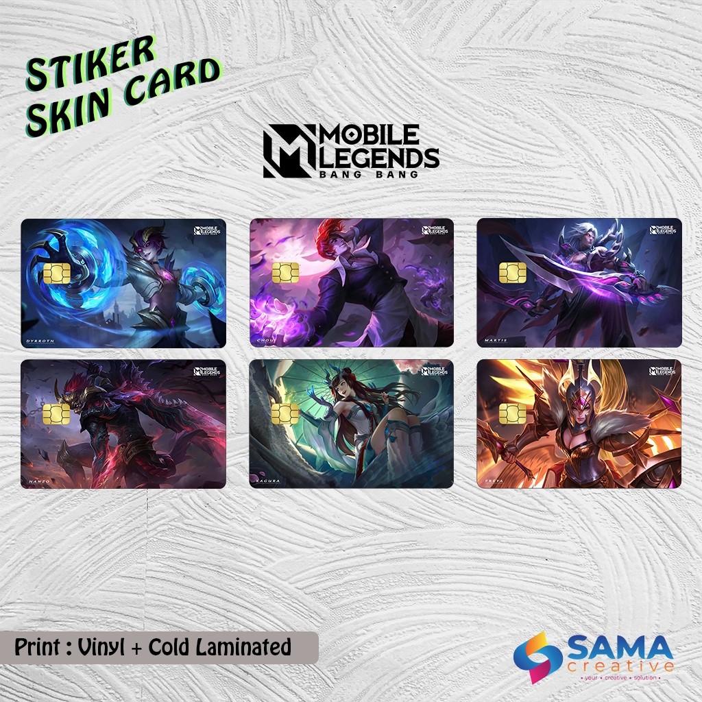 Skin Card Mobile Legend - Miếng Dán ATM, Thẻ Xe, Thẻ Từ, Thẻ Chung Cư ...