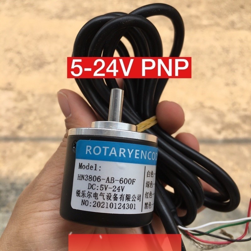 Encoder 100 200 360 600 1000 xung 2 kênh AB 5-24V, NPN/PNP, Bộ mã hóa ...
