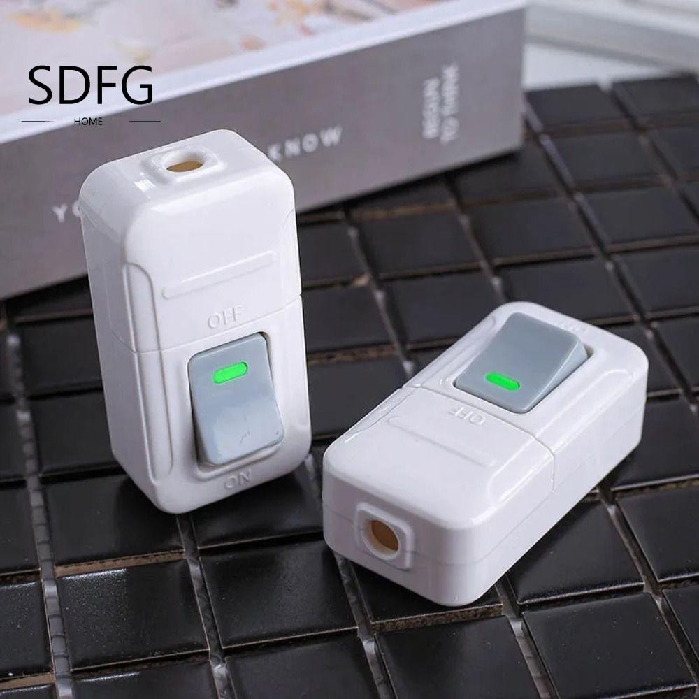 Công tắc dây SDFG, Công tắc nút nhấn màu trắng bằng nhựa, Phụ kiện điện ...