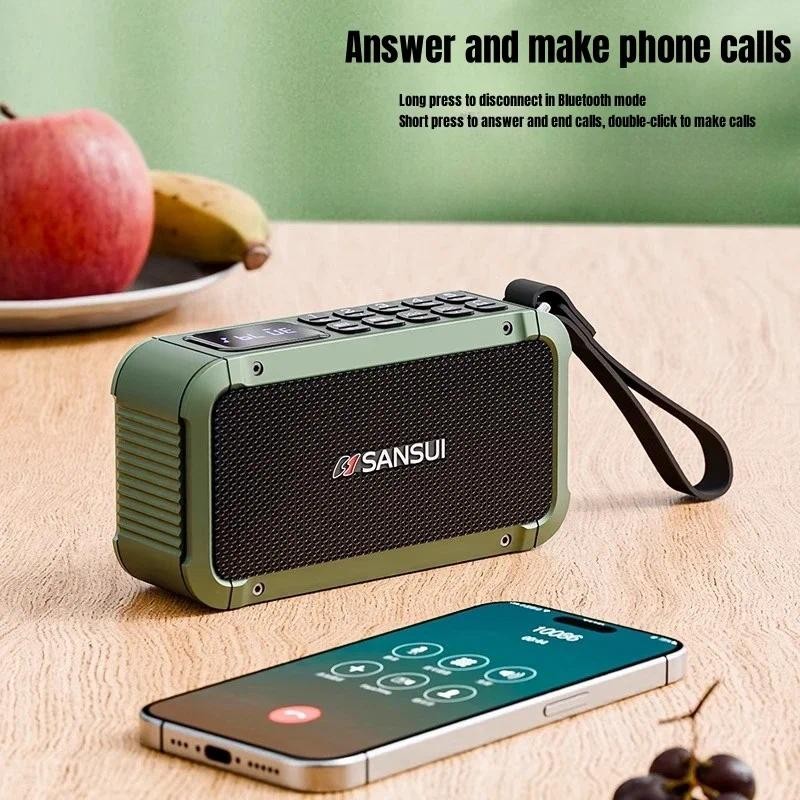 Sansui F63 Đa Năng Kỹ Thuật Số FM Radio Không Dây Bluetooth Chức Năng Ghi Âm Loa Di Động Ngoài ...