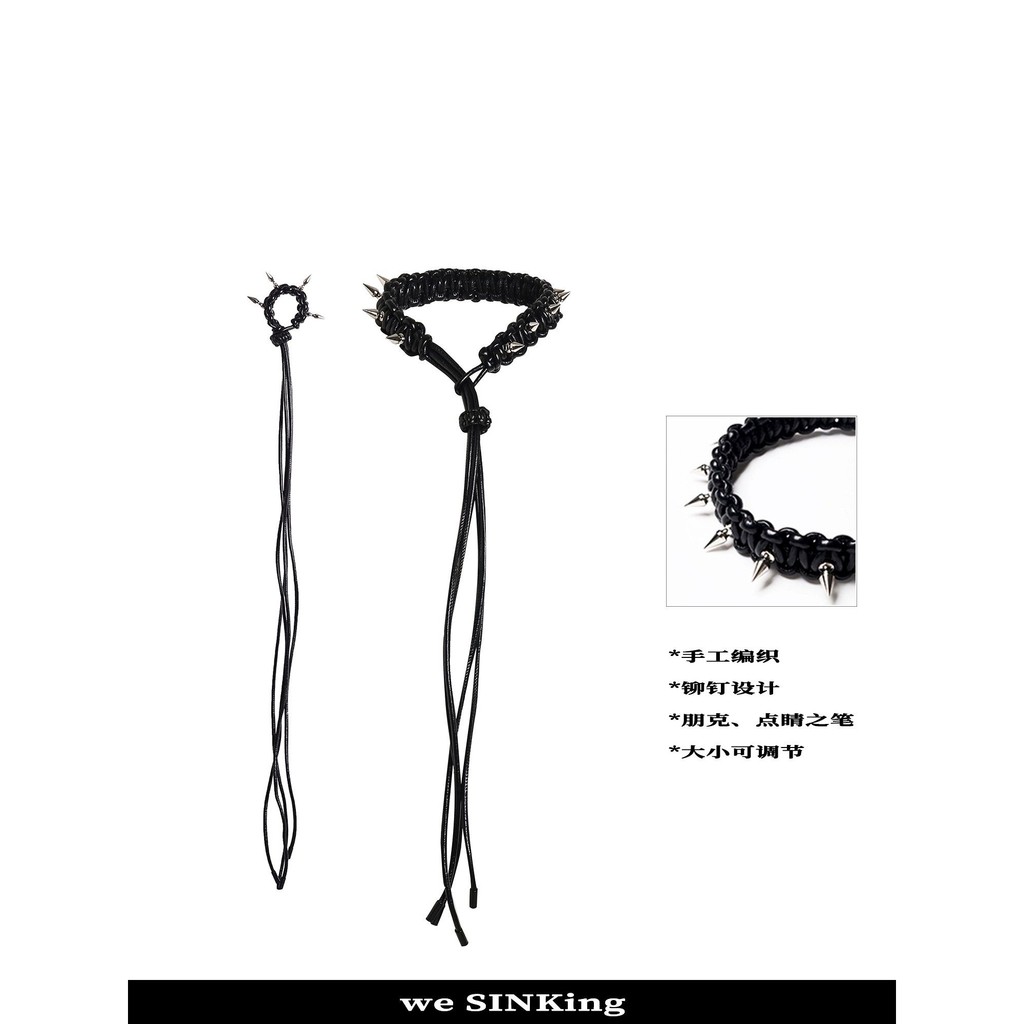 Shen Wu Series Handmade Da Bện Đinh tán Vòng cổ miễn phí-05 | Shopee ...