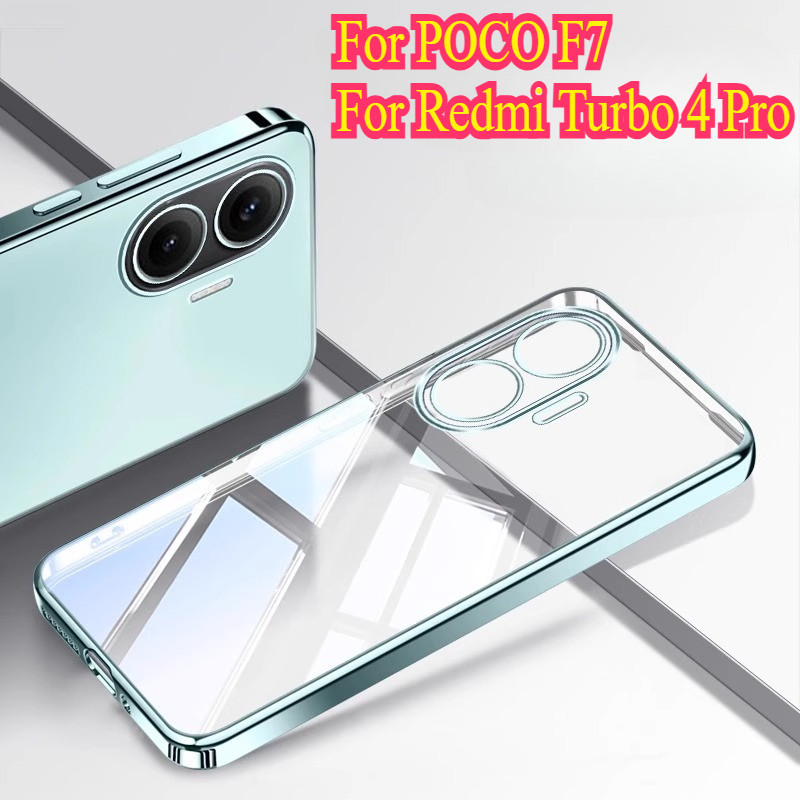 Dành Cho Redmi Turbo 4 Pro Ốp Lưng Silicon TPU Mạ Siêu Mỏng Cho POCO F7 F 7 Ultra F7 Pro Mạ Điện ...
