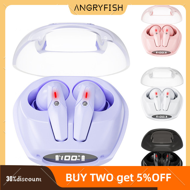 Tai nghe không dây ANGRYFISH J09 Tai nghe chơi game có màn hình nguồn ...