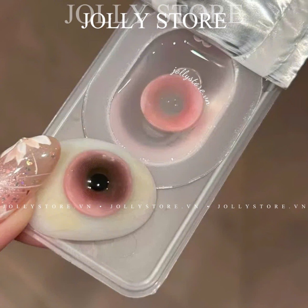 Lens cận HC 808 Pink 14.5mm Kính Áp Tròng JOLLY EYES | Shopee Việt Nam