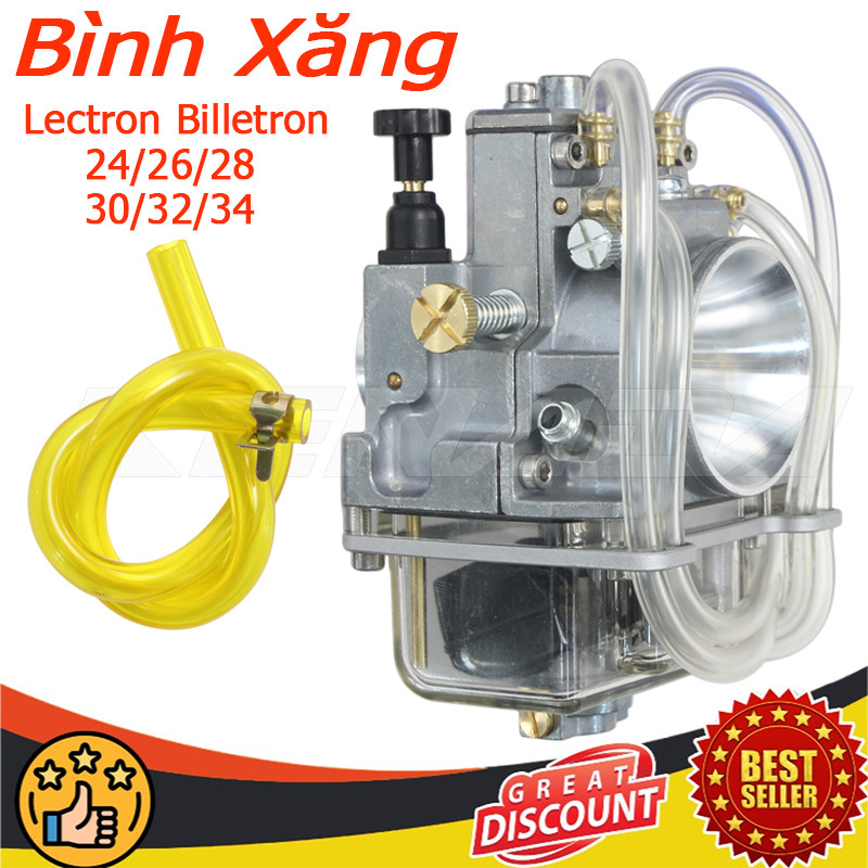Bình Xăng Lectron Billetron 24/26/28/30/32/34MM Mini PWK Ga Dẹp ATE Oko ...