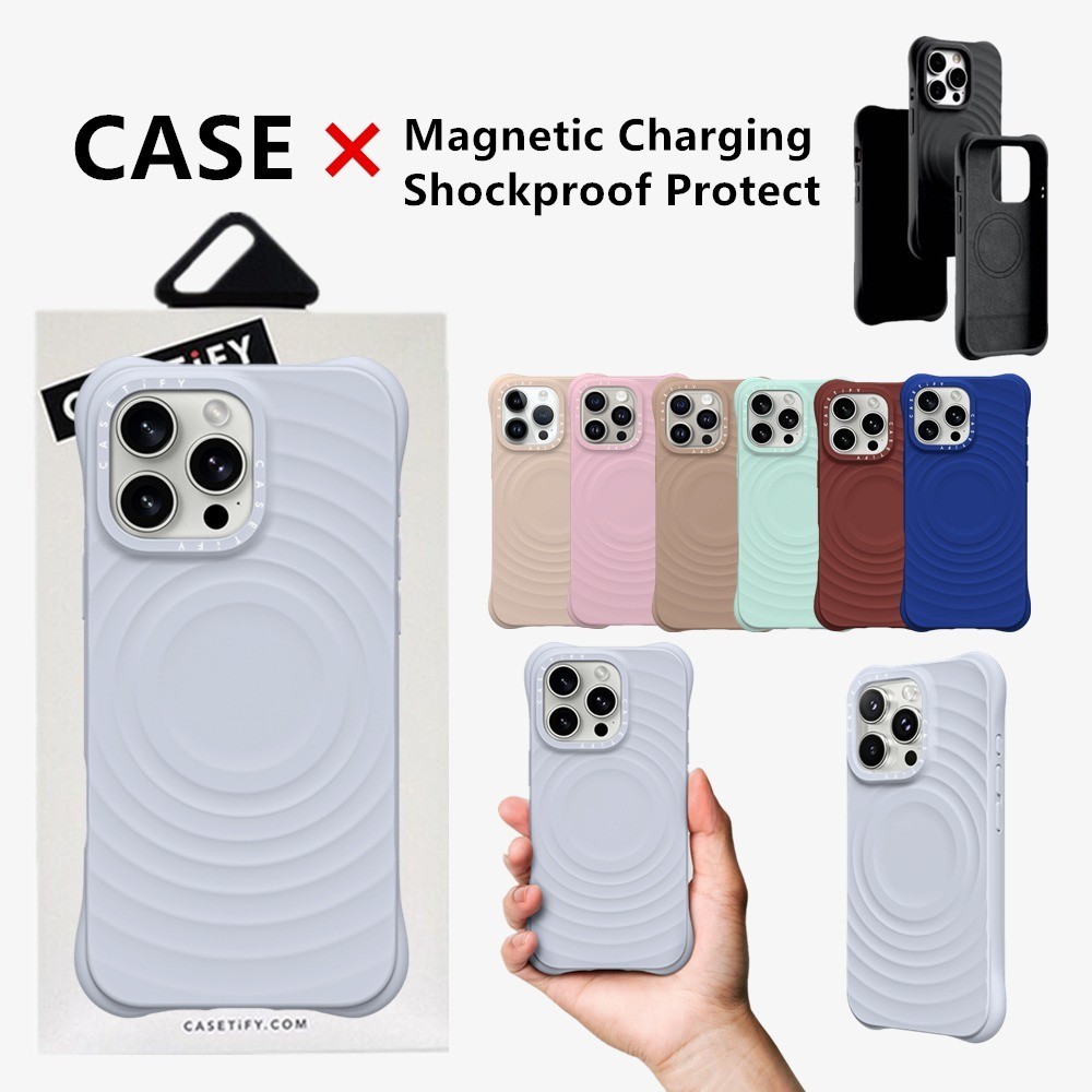CaseTifg Periwinkle Purple Ripple Vỏ điện thoại từ tính có hộp cho ...