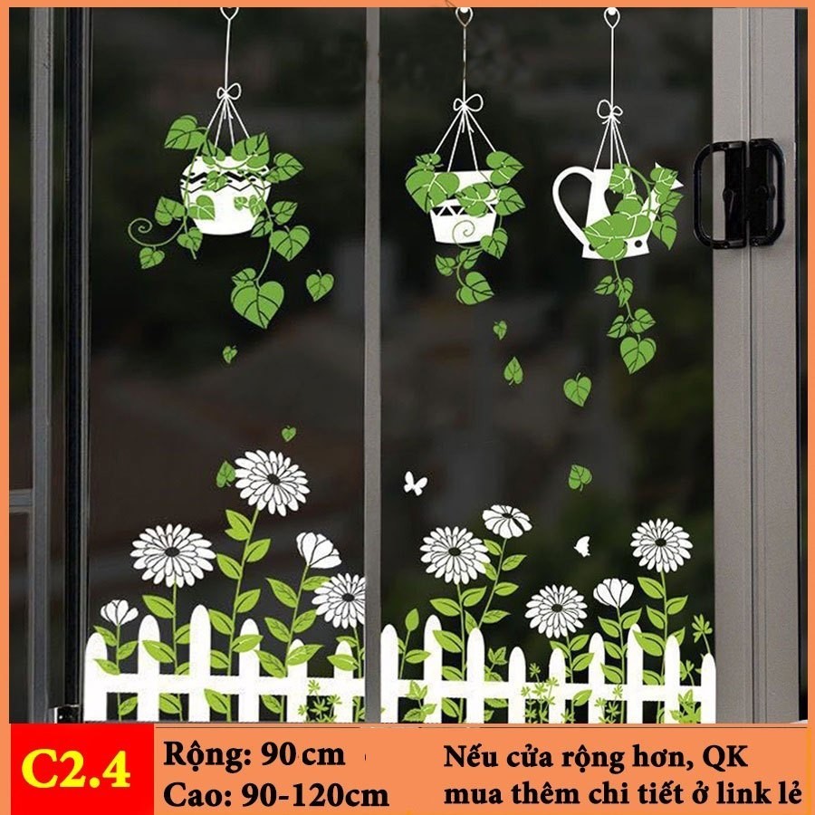 Sticker Decal dán tường dán kính trang trí quán cafe, văn phòng, cửa ...