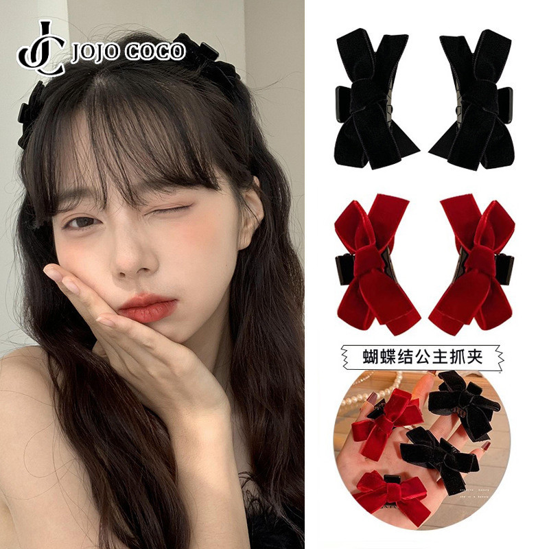 Jojo COCO 2 Chiếc Nhung Nơ Hai Mặt Tóc Cho Nữ Phong Cách Hàn Quốc Ngọt ...