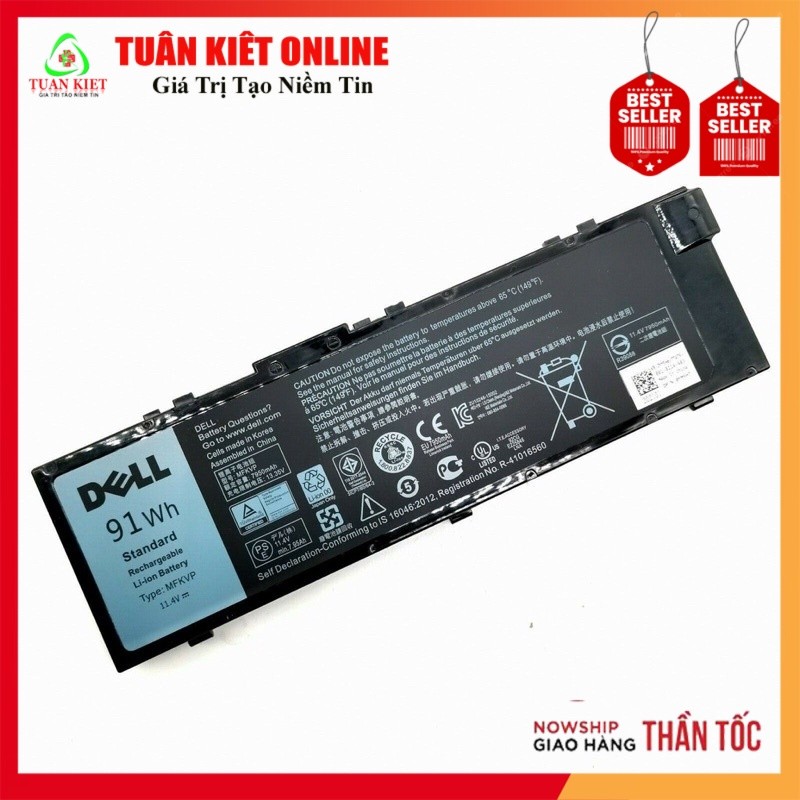 Pin Laptop Dell Precision 15 7510 7520 17 7710 7720 MFKVP 91Wh | Shopee ...