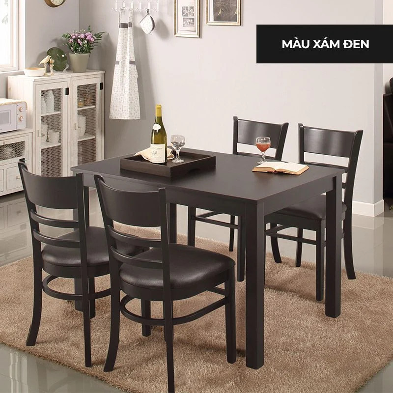 A+ Bộ Bàn Ăn 4 Ghế KB79, phong cách Hàn Quốc, bộ bàn nhà hàng, quán ăn -HỎA TỐC HCM, GIAO TOÀN ...