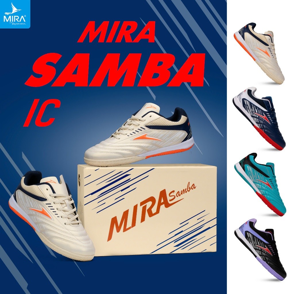 [KÈM QUÀ] Giày Đá Bóng, Giày Đá Banh Futsal MIRA SAMBA IC Chính Hãng Đế ...