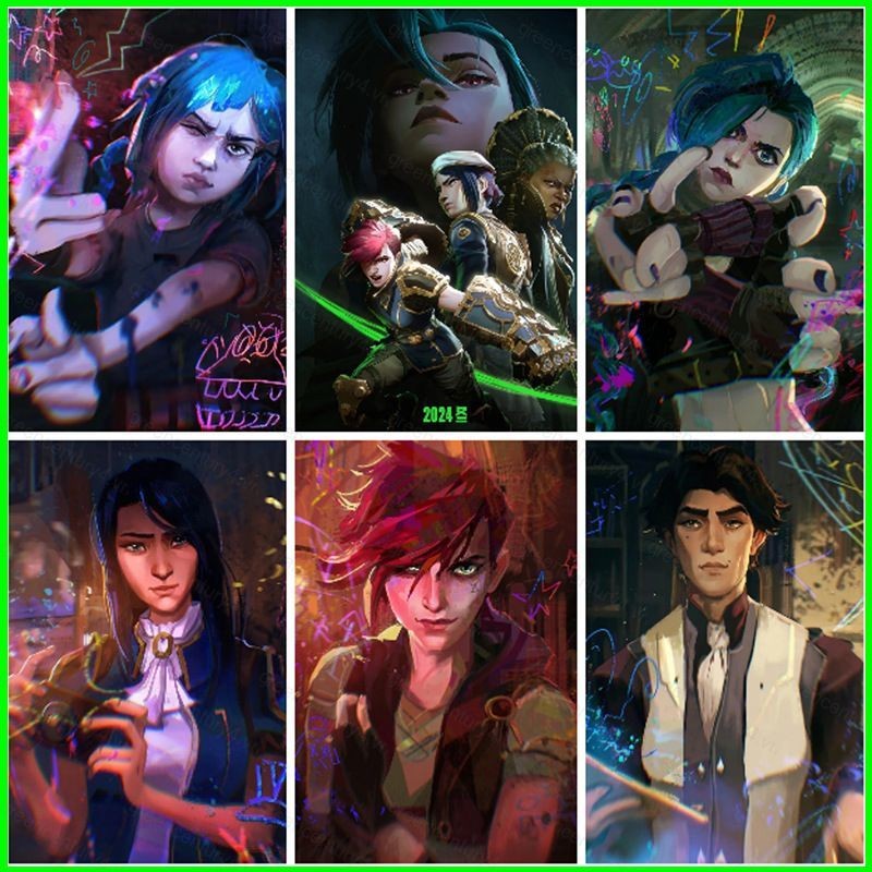 Dly Arcane 2 Liên Minh Huyền Thoại poster Jinx Jayce Dán Tường 30cm Trang Trí Ngôi Sao Bộ Sưu ...