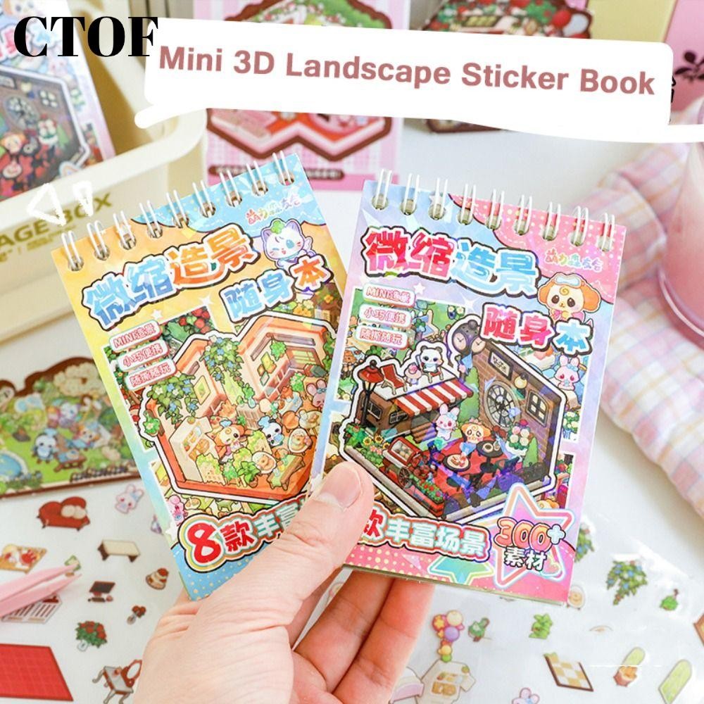 CTOF Cabin Scene Pocket Sticker, DIY Nhà Thu Nhỏ Phong Cảnh Mini ...