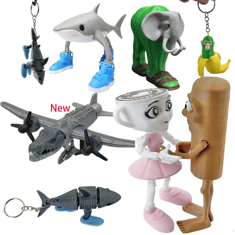 Móc Khóa Mới Tung Tung Saur Nhân Vật Hành Động 3D In Tralaero Tralala ...