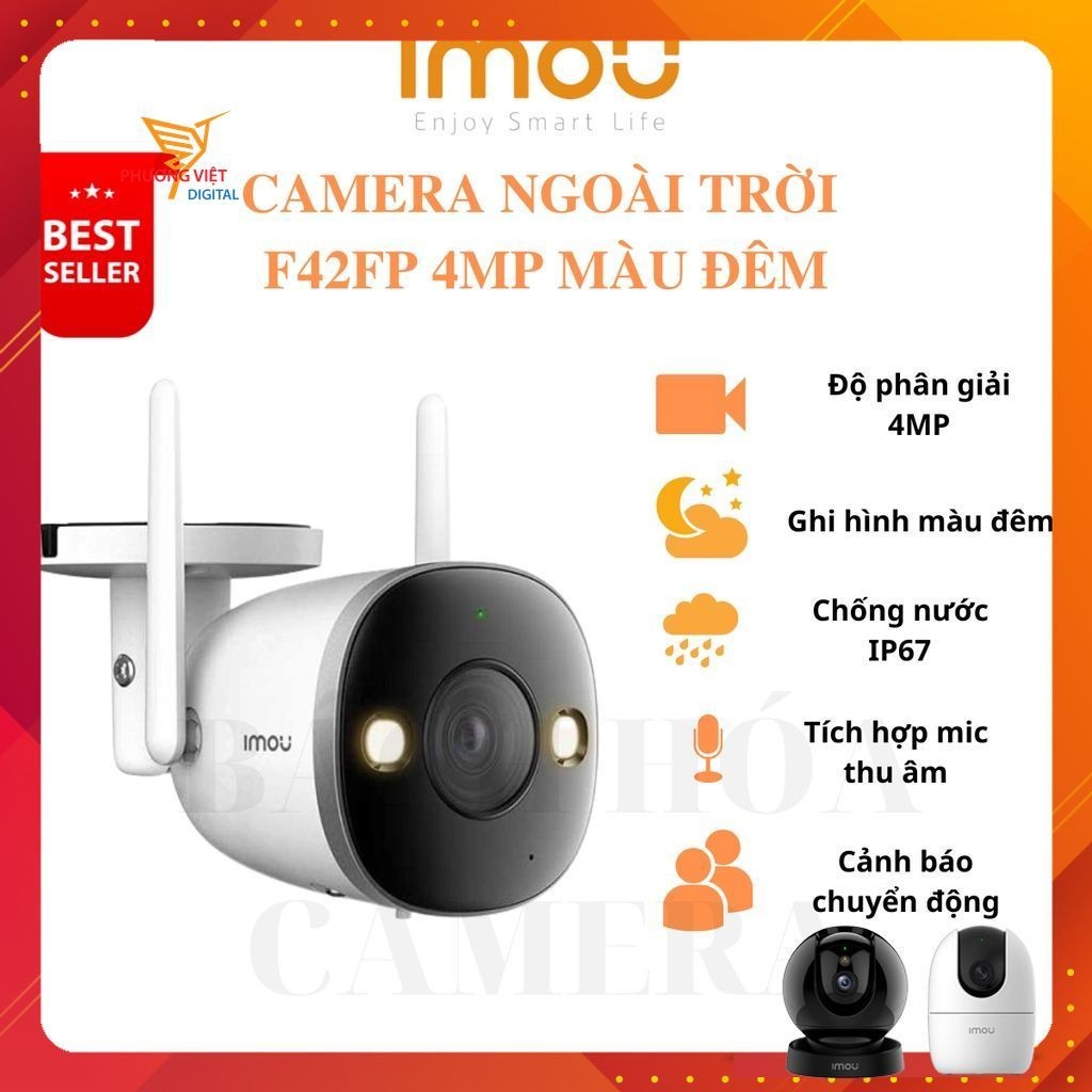 Camera Wifi Ngoài Trời có màu ban đêm IMOU F32FP 2M - F42FP 4MP, Hàng ...