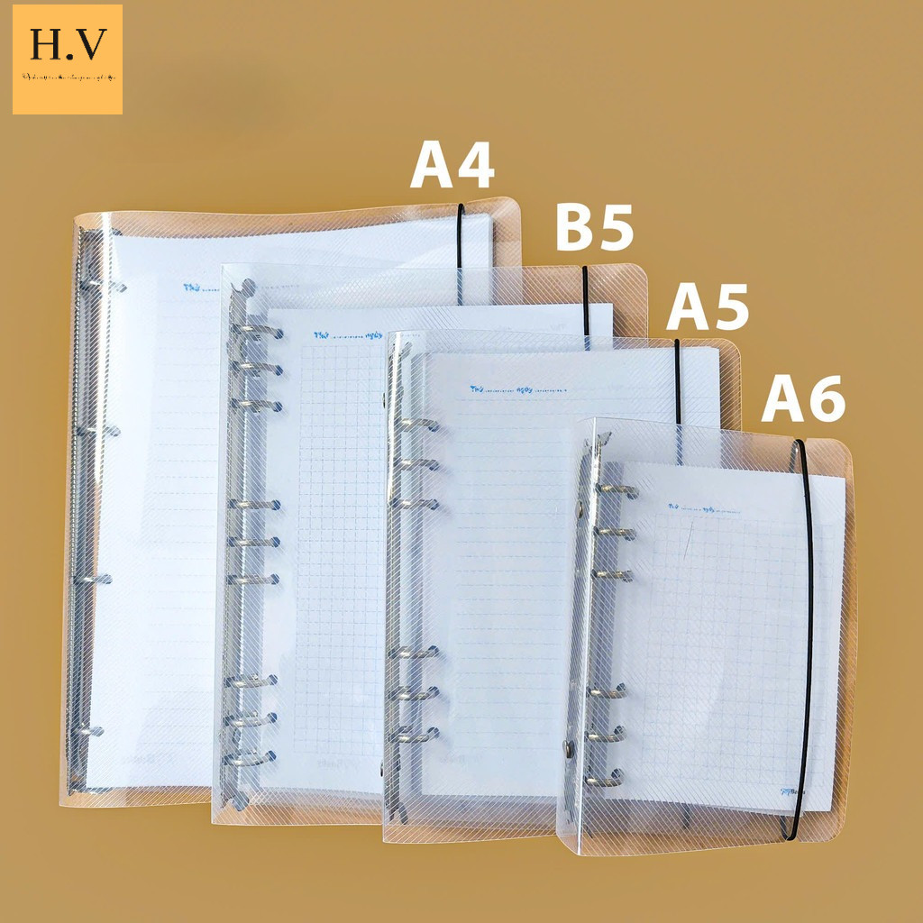 Sổ còng A4 B5 A5 A6 -Sổ càng sắt thay được giấy đủ kích thước | Shopee Việt Nam