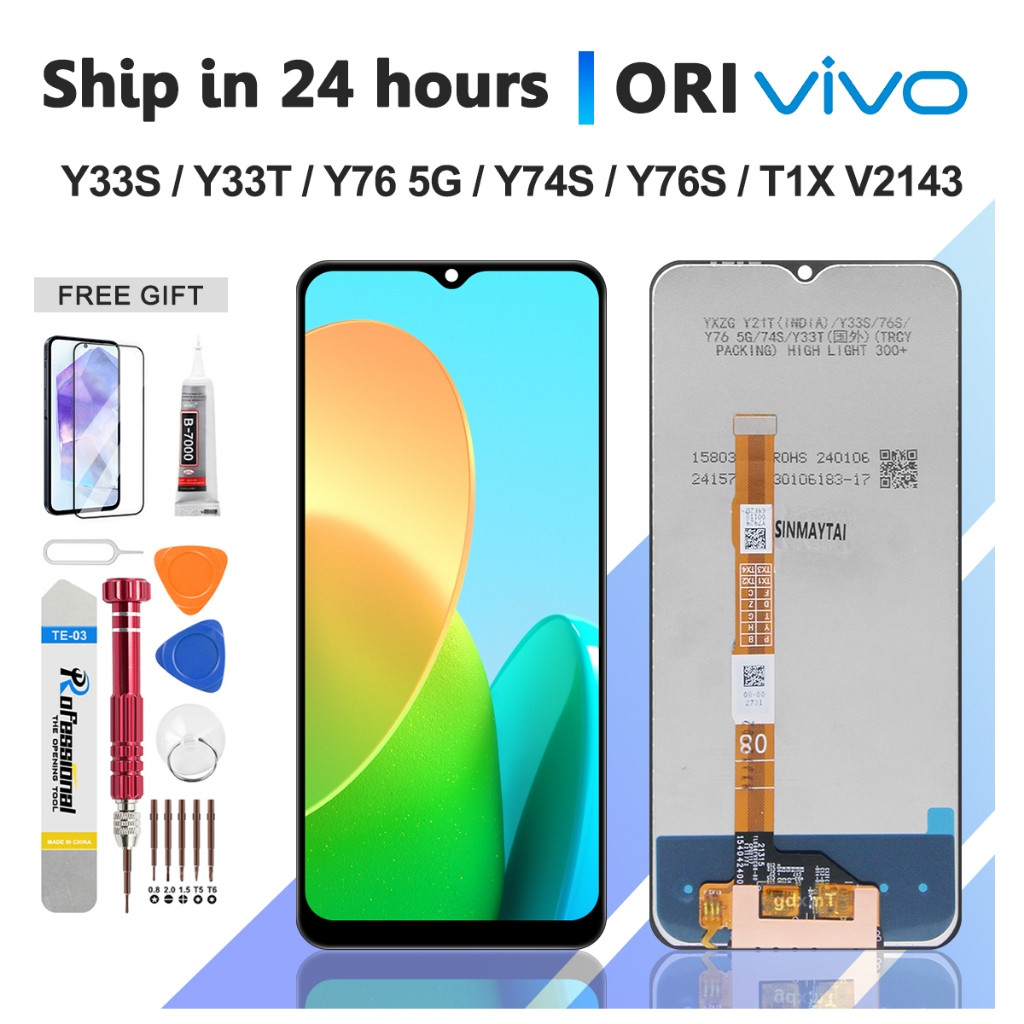 Màn hình LCD chính hãng VIVO Y33S/Y33T V2146/Y21T V2135/Y76 5G/Y74S ...
